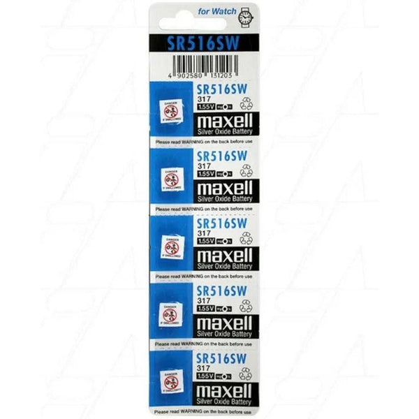 Maxell 317 - SR516SW Watch Battery 5PK – Jacobs Digital
