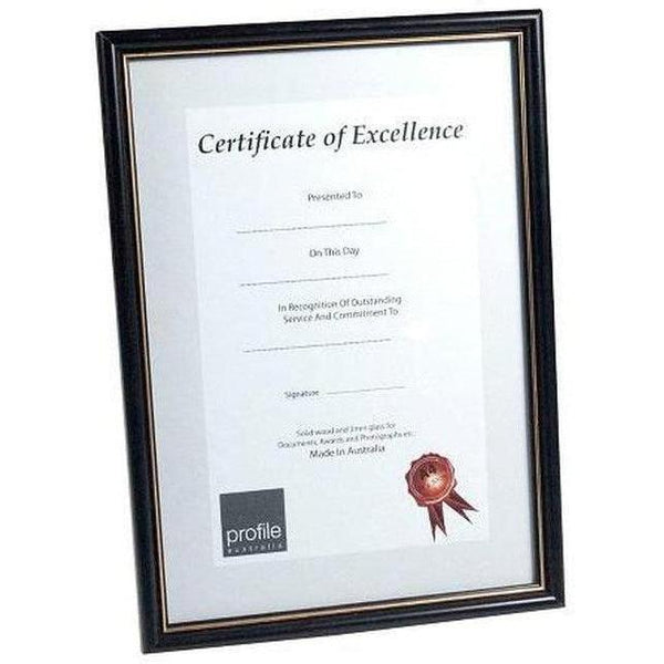 Profile 147 Black Gold Certificate A4 Frame – Jacobs Digital
