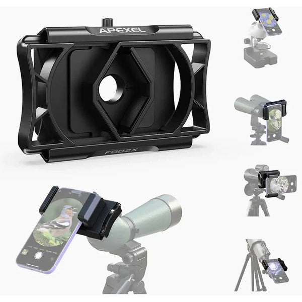 Apexel Self-Locking/Rotatable Smartphone Adapter for Spotting Scopes ...
