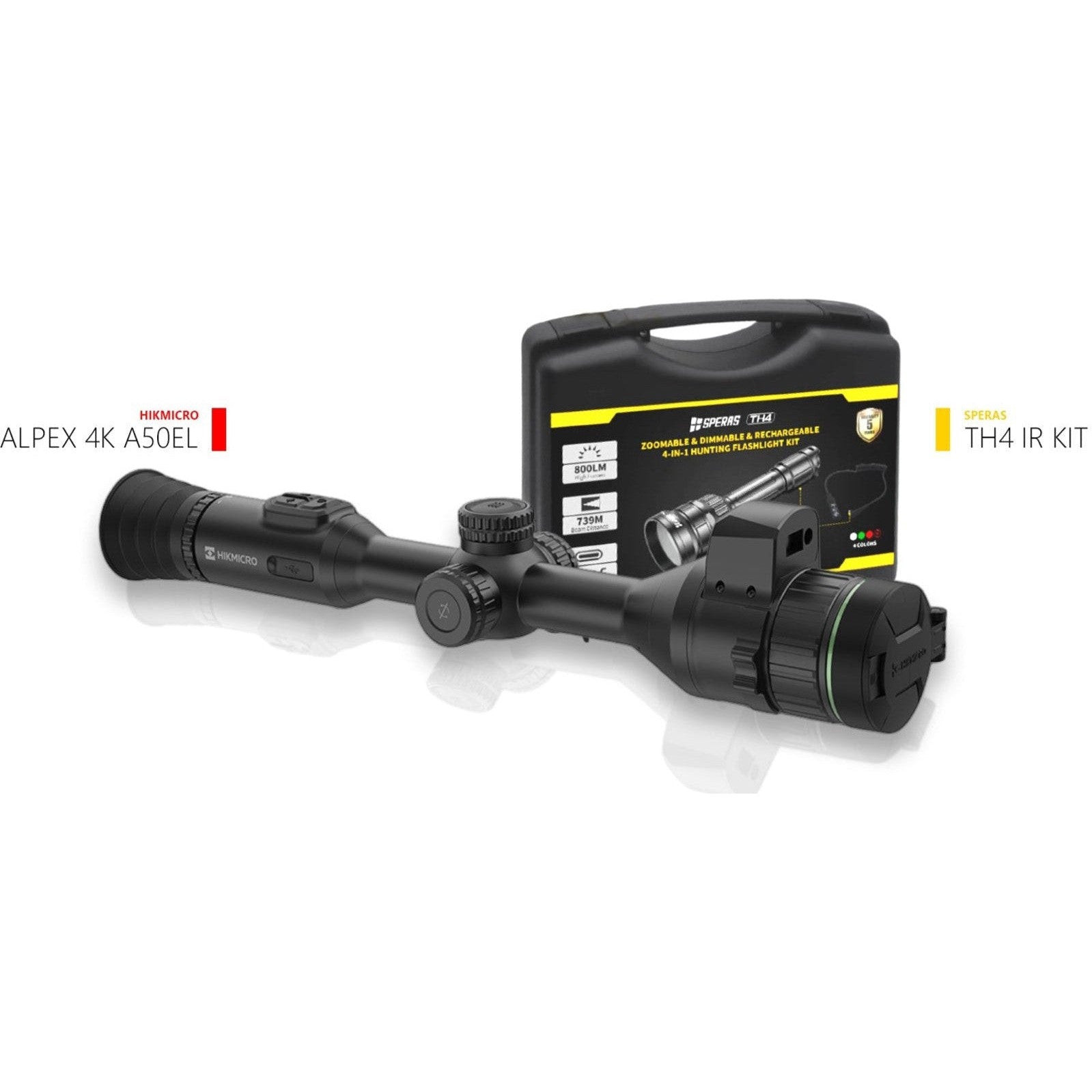 Hikmicro ALPEX 4K A50EL Night Vision Scope with LRF W/ Speras TH4K Hun ...