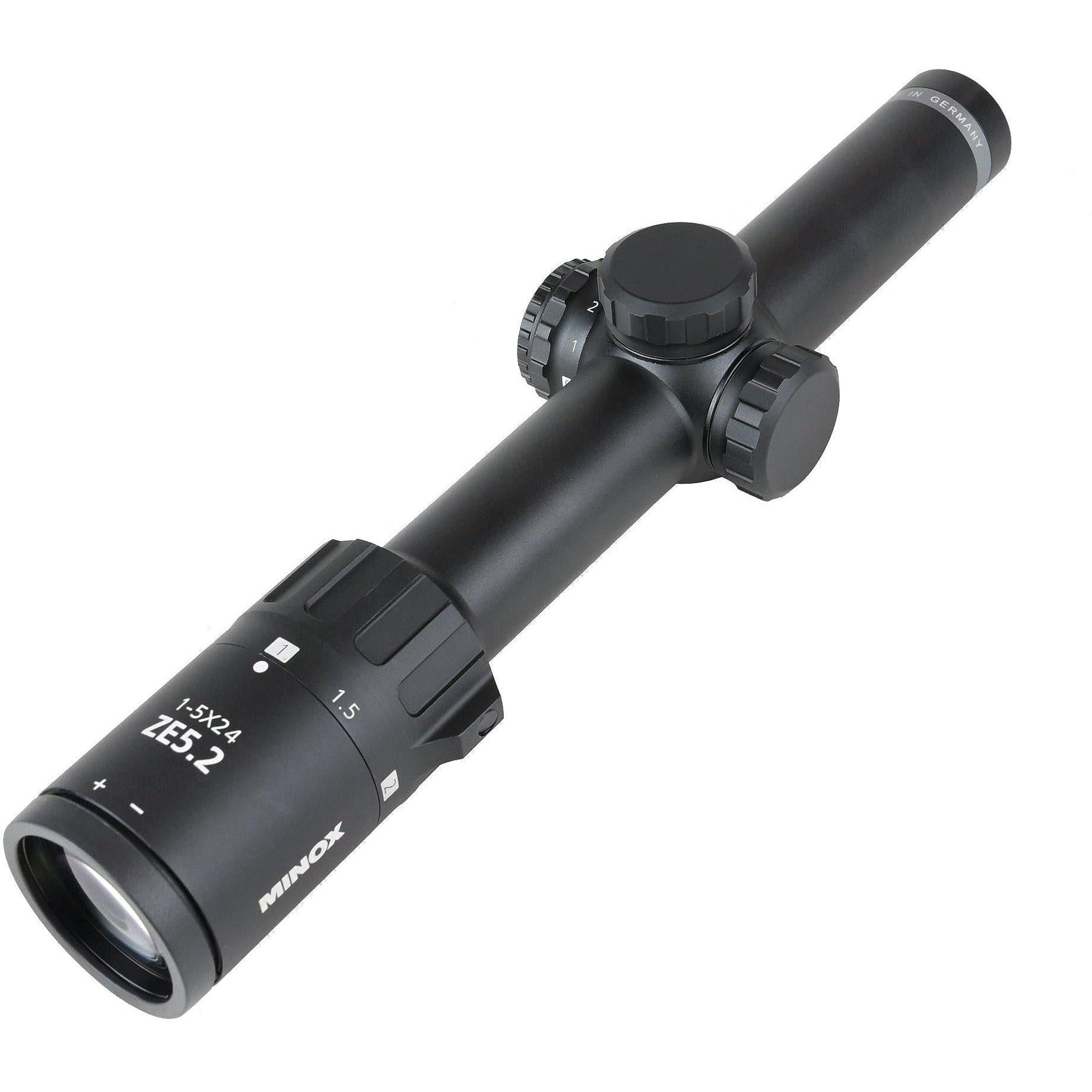 Minox ZE5.2 1-5x24 30mm #4 German Illuminated Reticle – Jacobs Digital