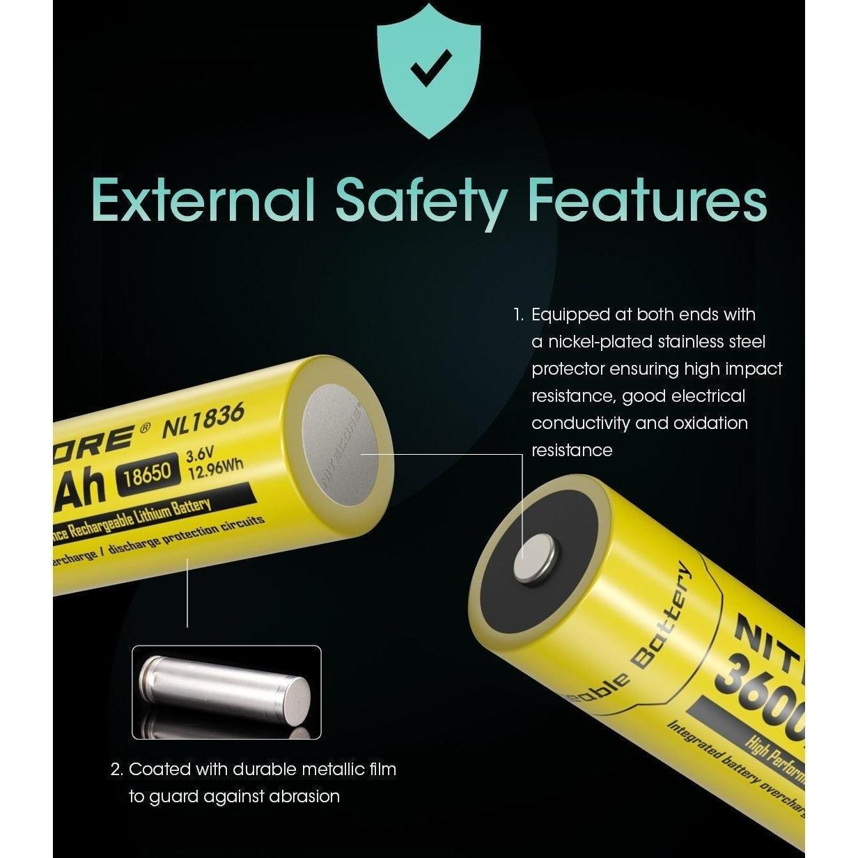 Nitecore Li-ion Rechargeable 18650 Battery 3600mah 3.6v – Jacobs Digital