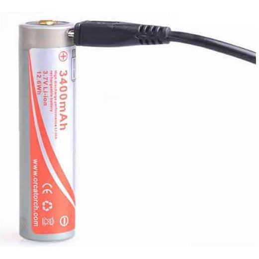 OrcaTorch 18650 USB Type-C Rechargeable Battery - 3400mAh – Jacobs Digital