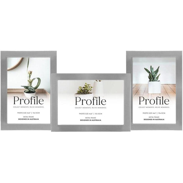 Profile Eternal Silver Collage Three Photo 4x6 Frame - Metal – Jacobs ...