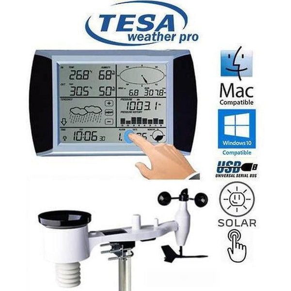 Tesa WS1081 Ver3 Touch Screen with PC interface Weather Station ...